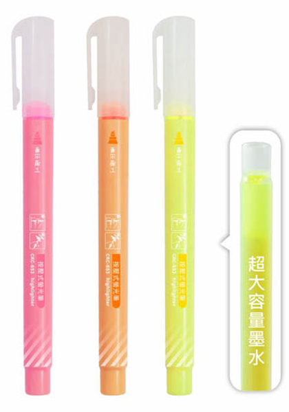 OPDS-CRC653 按壓式螢光筆 - 紙上設計行銷有限公司